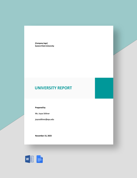 FREE Sample University Report - Word | Google Docs | Template.net