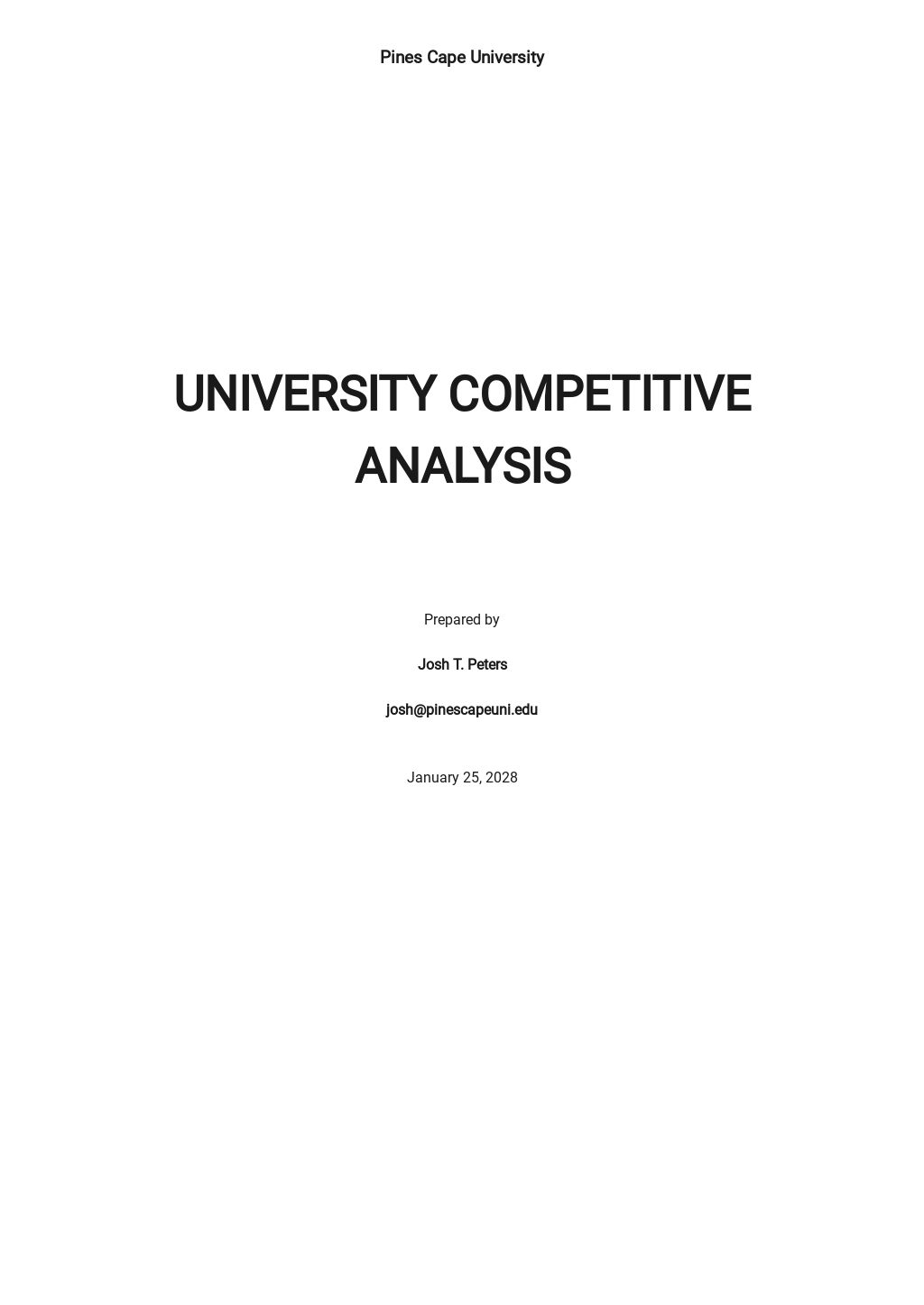 University Risk Analysis Template Google Docs Word Template