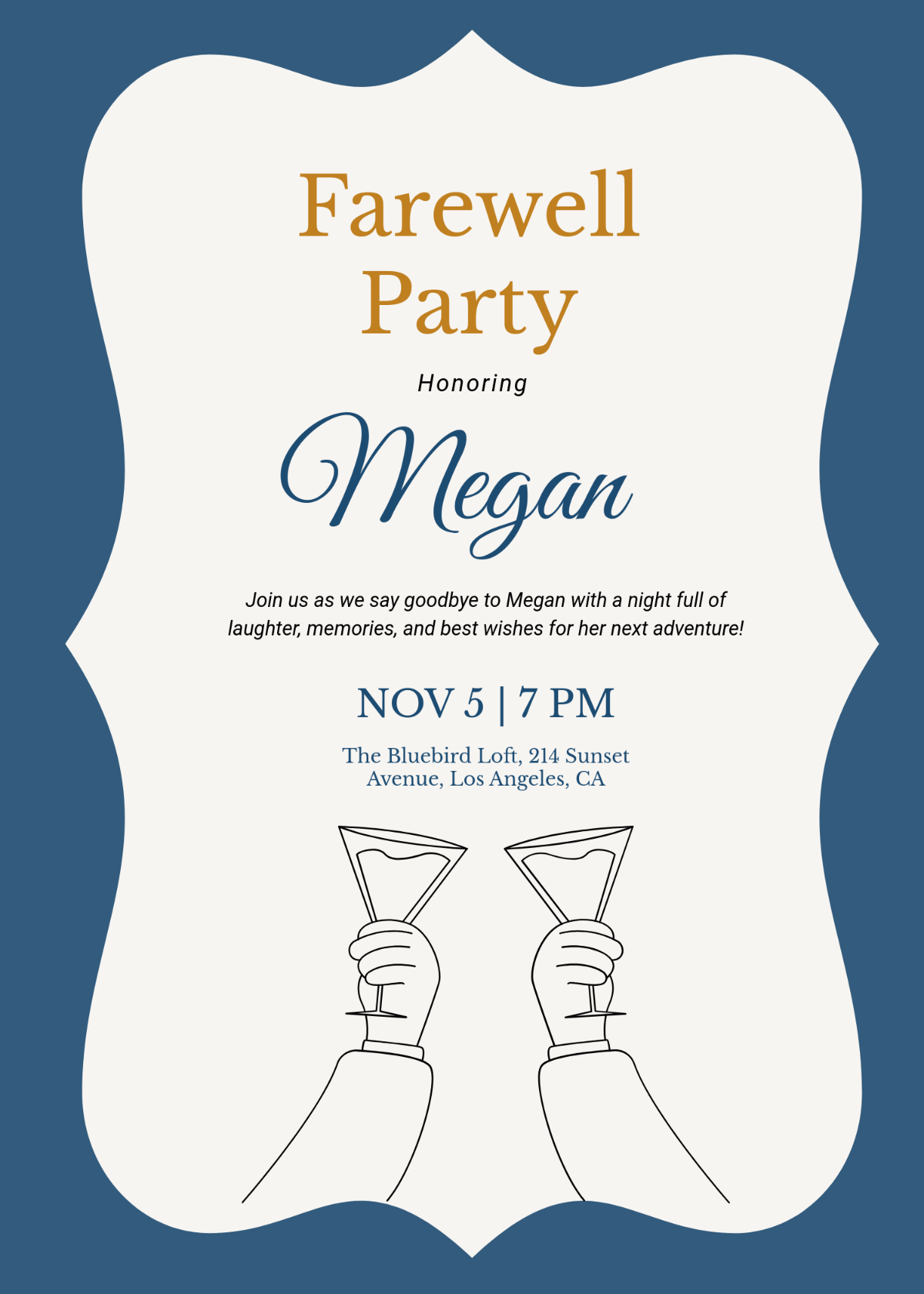 Free Farewell Dinner Party Invitation Template To Edit Online