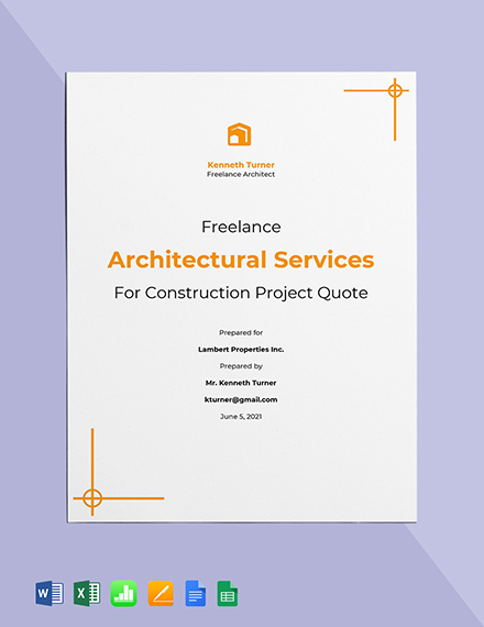 FREE Construction Project Quotation Template: Download undefined+ ...