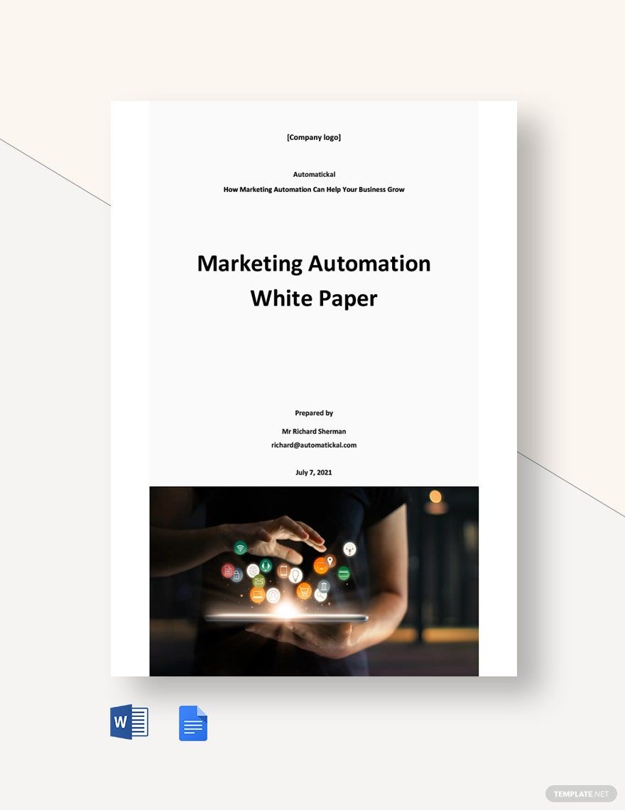 Sample Marketing White Paper Template - Google Docs, Word | Template.net