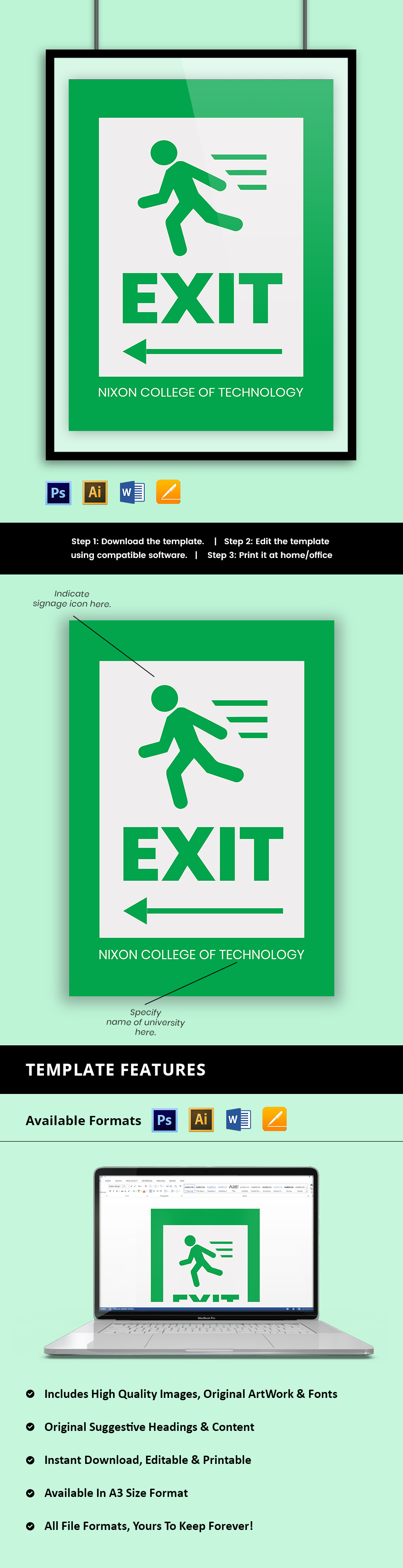 Free Office Door Sign Template - Illustrator, Word, PSD, PDF | Template.net