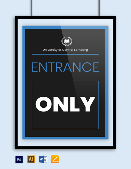 No Entry Sign Template - Download in Word, Illustrator, PSD, Apple ...