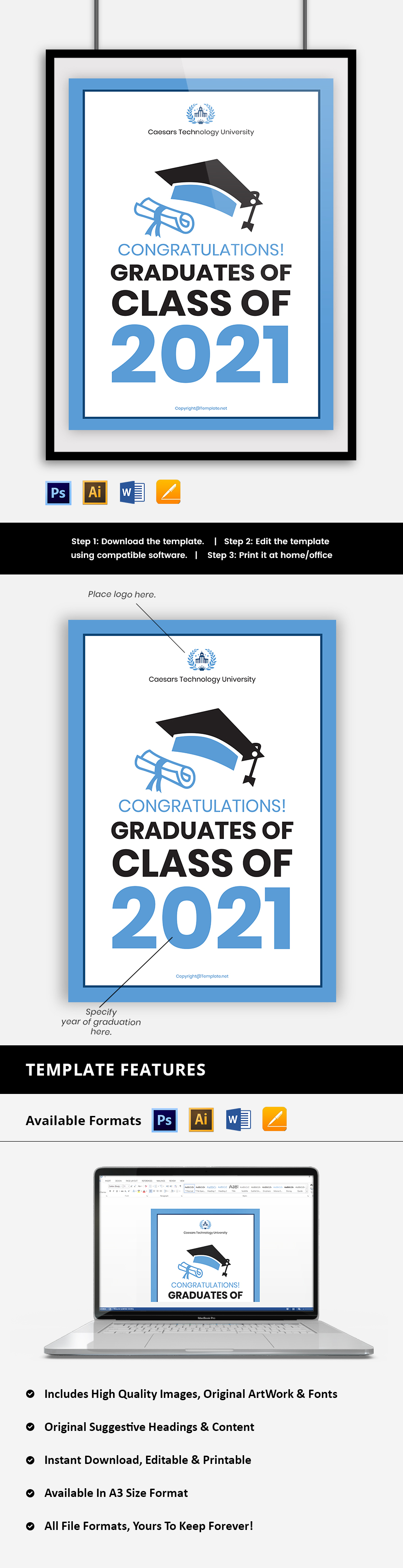 University Welcome Sign Template - Illustrator, Word, Apple Pages, PSD ...