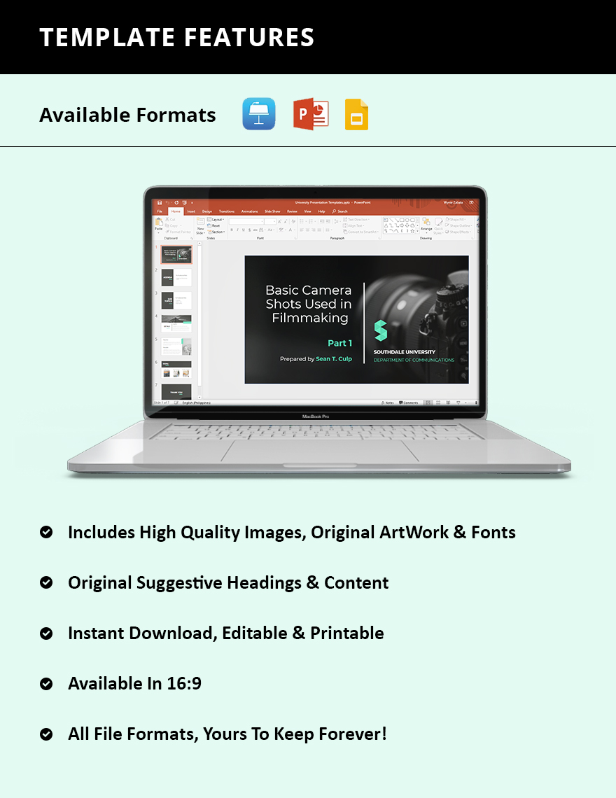 University Class Presentation Template - Download in PowerPoint, Google ...
