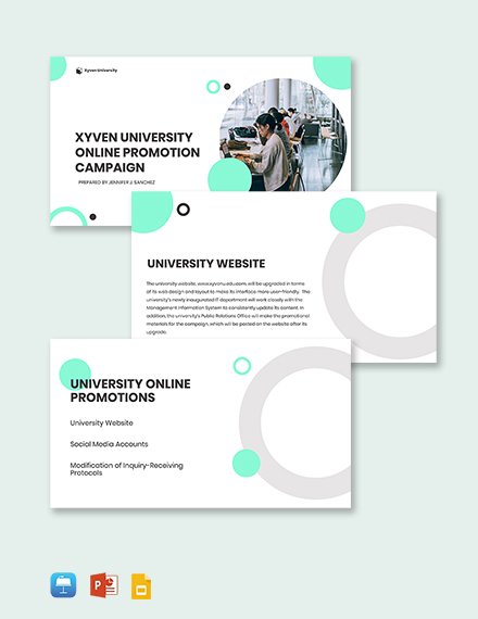 Free University Promotion Presentation Template