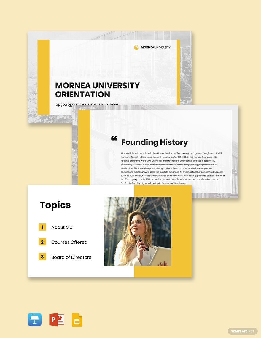 Free University Introduction Presentation Template PowerPoint Apple 