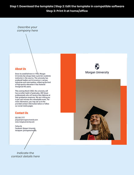 Graduation Brochure Example