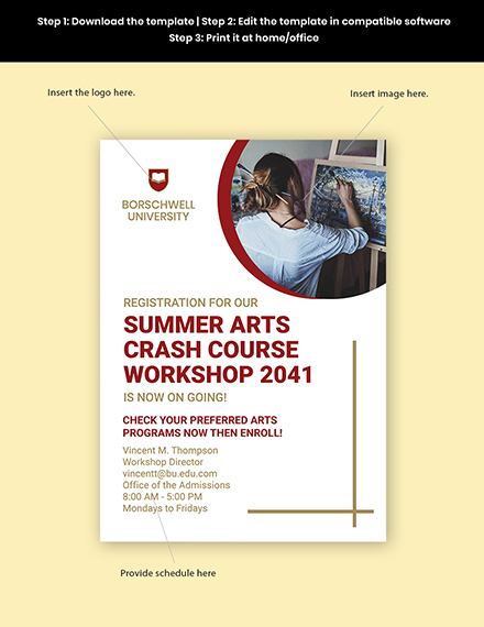 Free Modern University Poster Template - Illustrator, PSD | Template.net