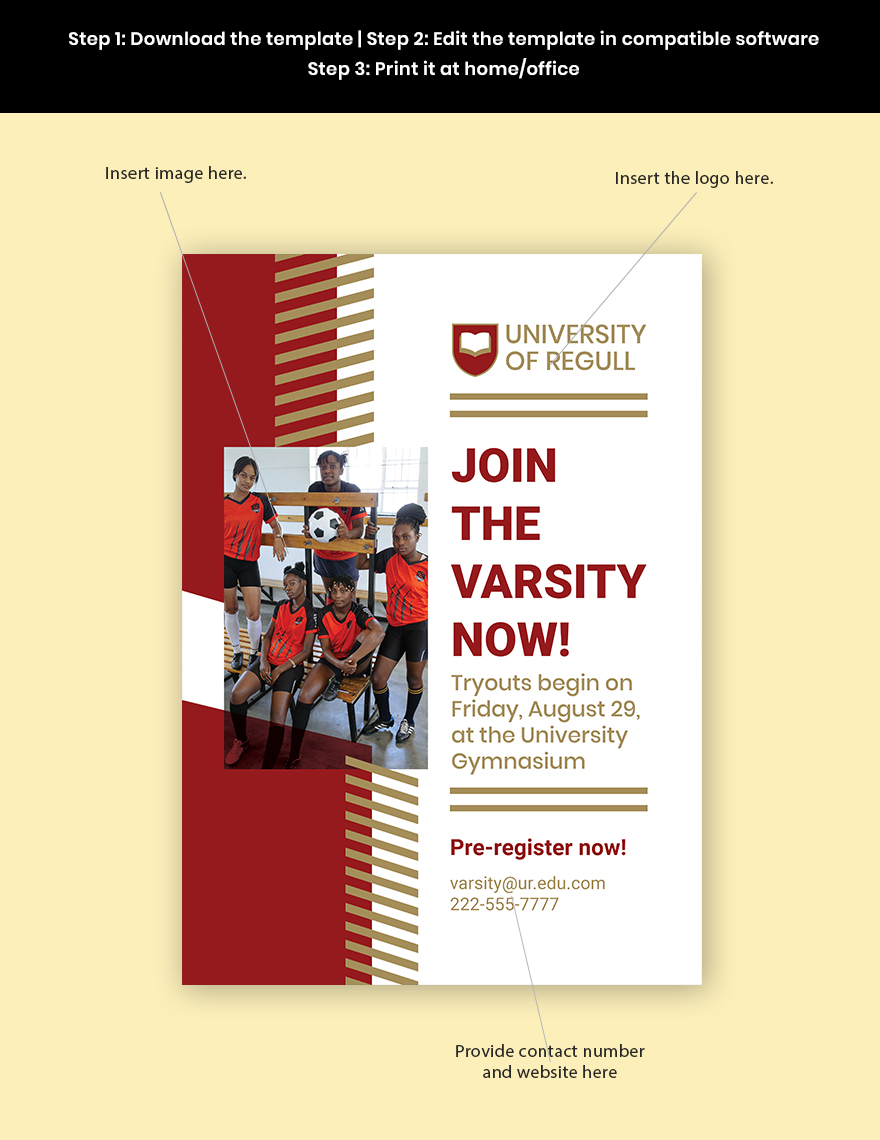 Free Modern University Poster Template - Illustrator, PSD | Template.net
