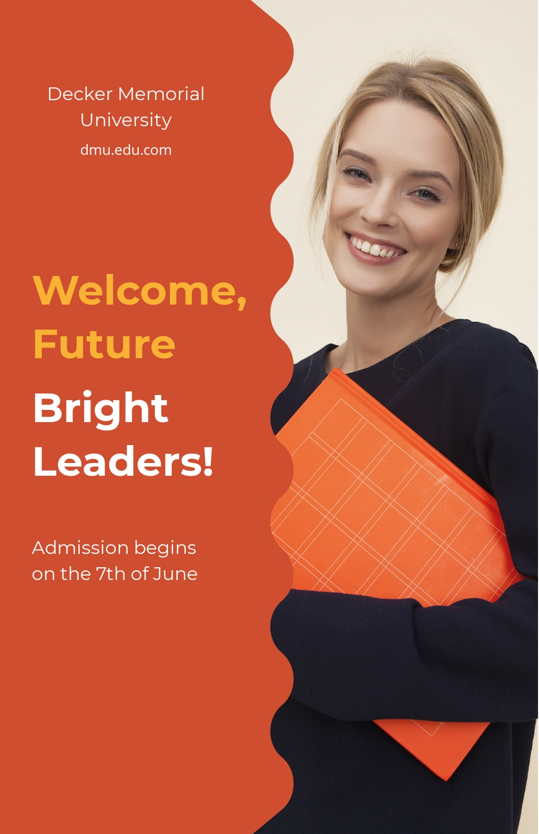 University College Admission Poster Template - Download in Illustrator ...