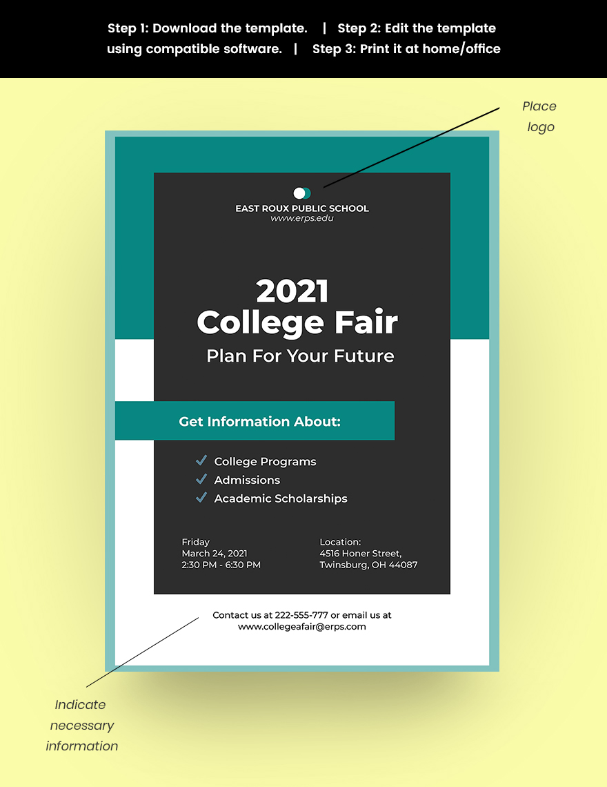 University Advertisement Poster Template - Download in Illustrator, PSD ...