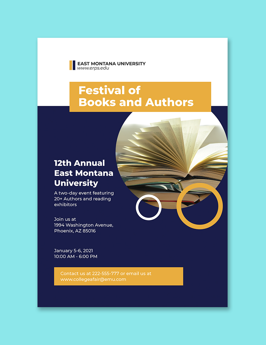 Sample Event Poster Template - Illustrator, Apple Pages, PSD | Template.net