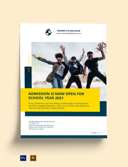 Free Modern University Poster Template - Illustrator, PSD | Template.net