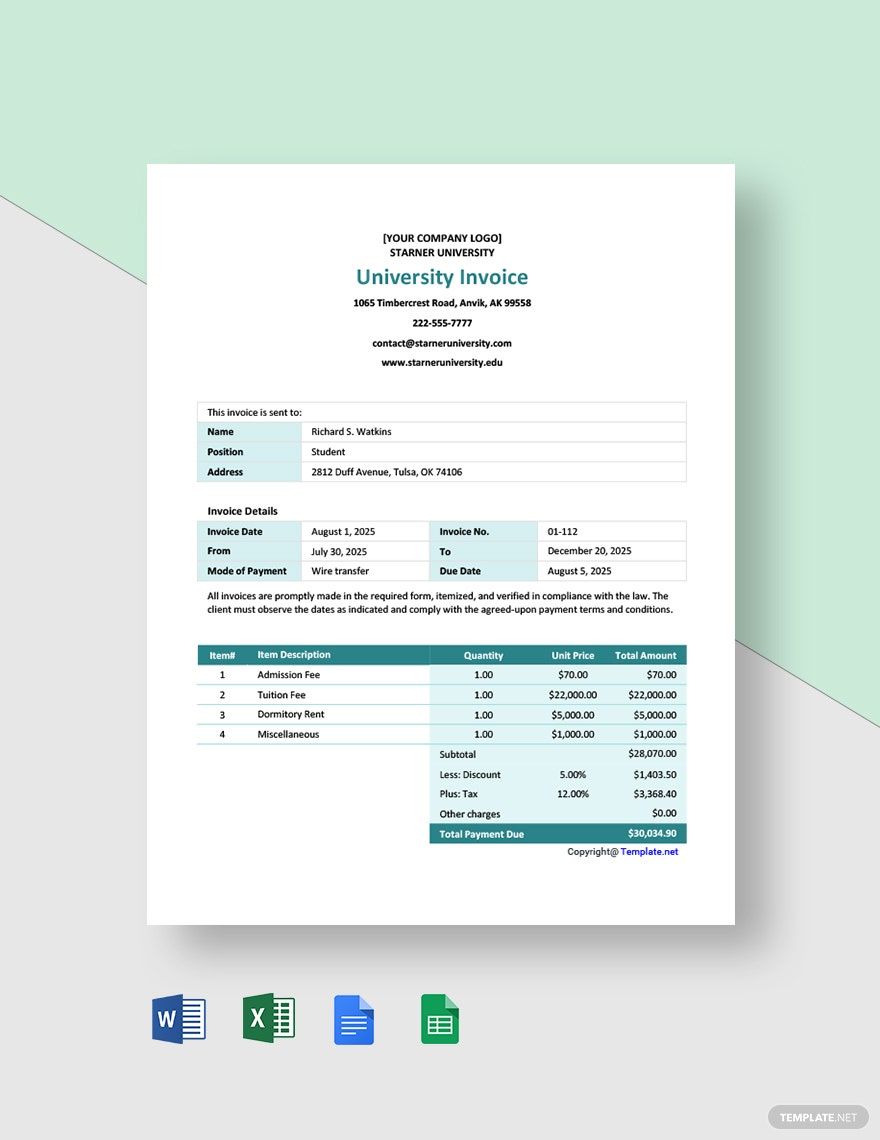 Free Simple Proforma Invoice Template - Google Docs, Google Sheets ...