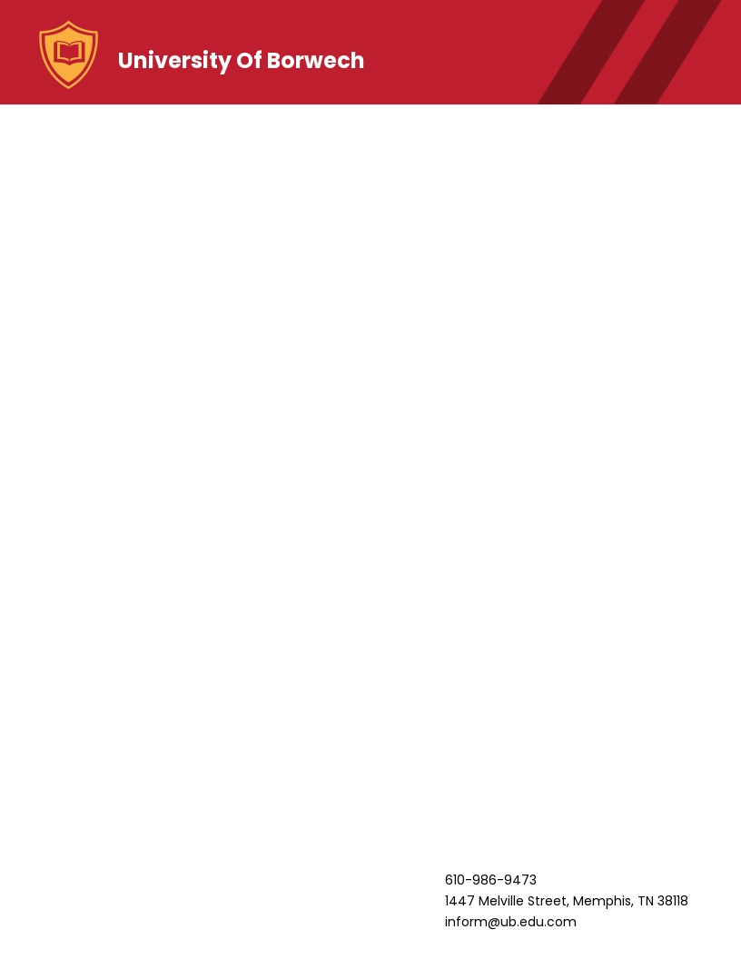 Elegant University Letterhead Template in Google Docs, Word | Template.net