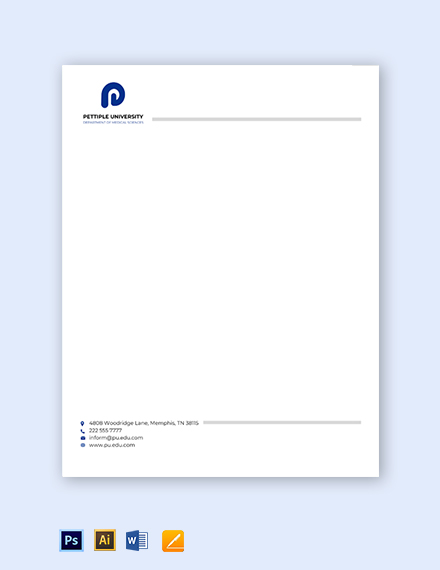School Department Letterhead Template - PDF | Word | Google Docs