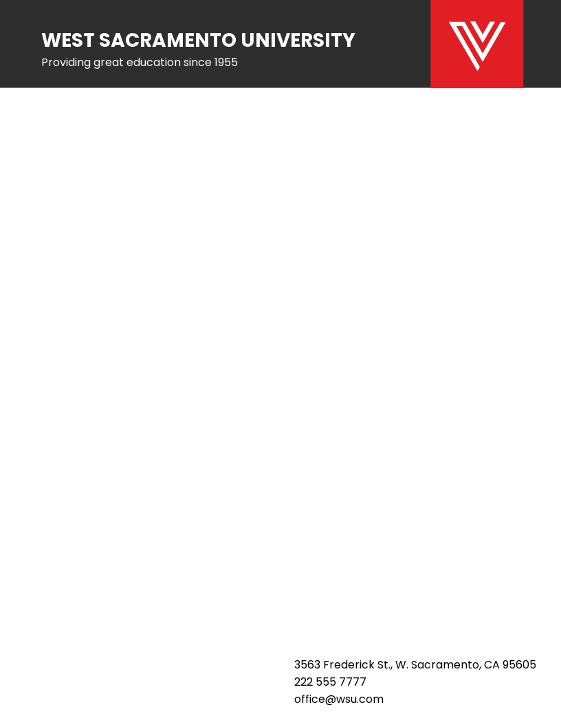 Simple University Letterhead Template [Free JPG] - Illustrator, Word ...
