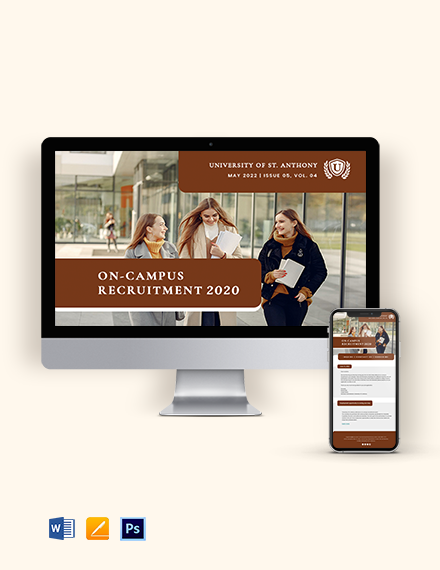 University Email Newsletter Template - Download in Word, PSD, Apple ...