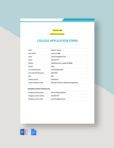Volunteer Application Form Template - PDF | Word | Apple Pages