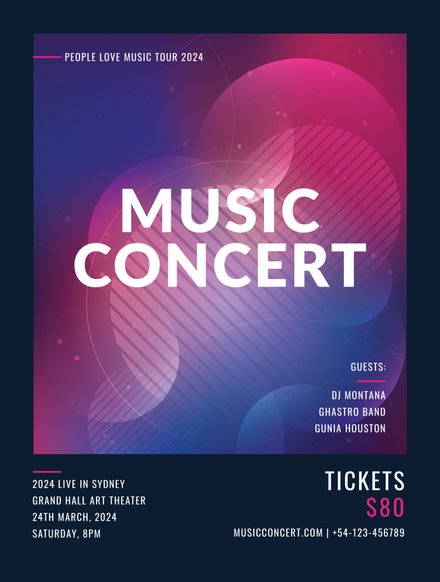 Jazz Music Concert Poster Template Free Templates