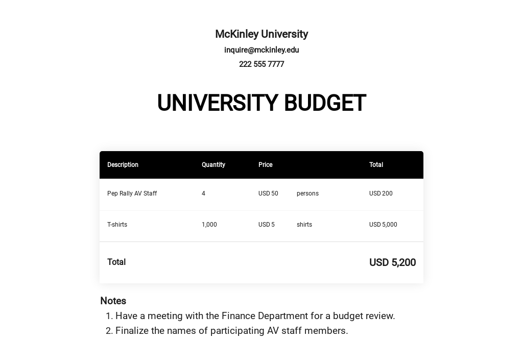 FREE University Budget Template - Excel | Google Sheets