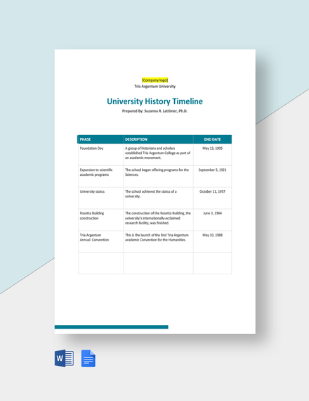 History Timeline Template - Google Docs, PowerPoint, Word, Apple Pages ...