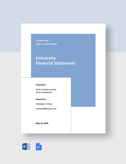 FREE Basic University Statement - Word | Google Docs | Template.net