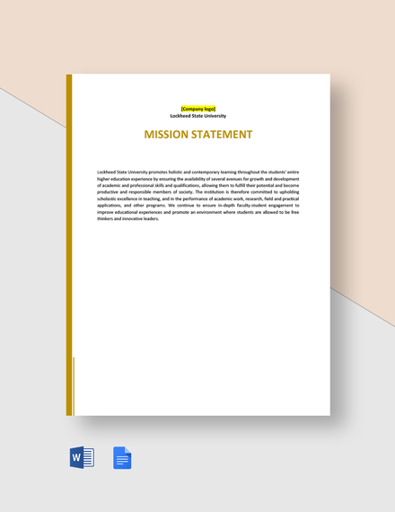 FREE Basic University Statement - Word | Google Docs | Template.net