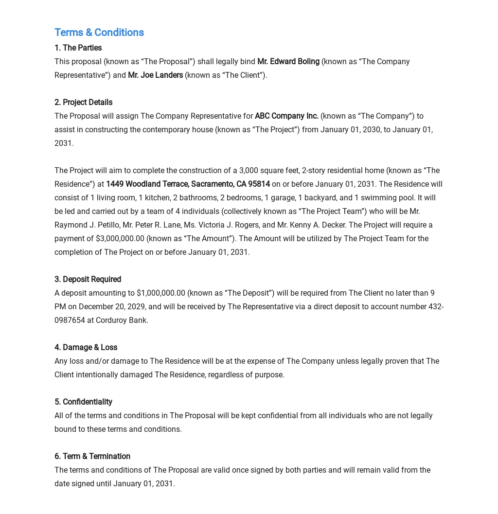 Professional Proposal Templates