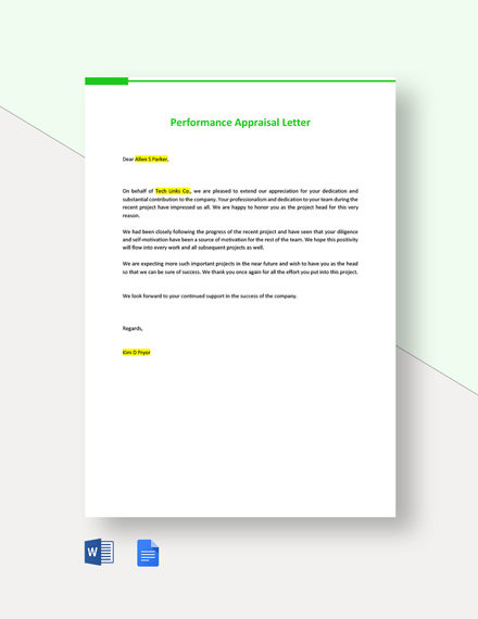 Free Performance Appraisal Letter Template Google Docs Word free-performance-appraisal-letter-template-google-docs-word