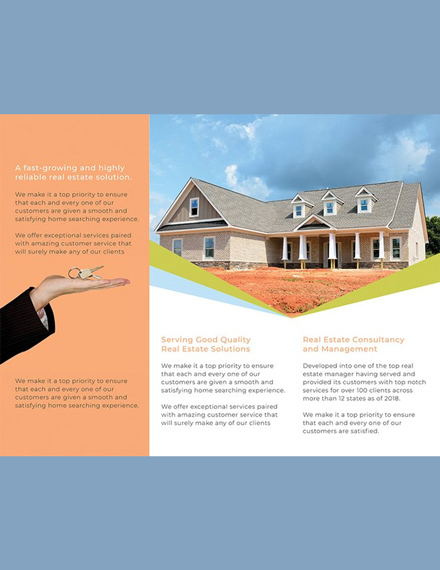 Realtor Brochure Template - Illustrator, InDesign, Word, Apple Pages ...