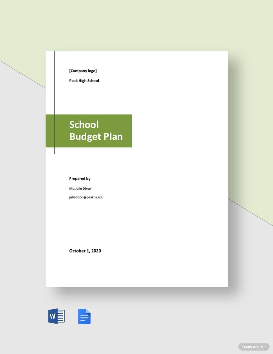 Budget Plan Microsoft Word Free Download Template Template