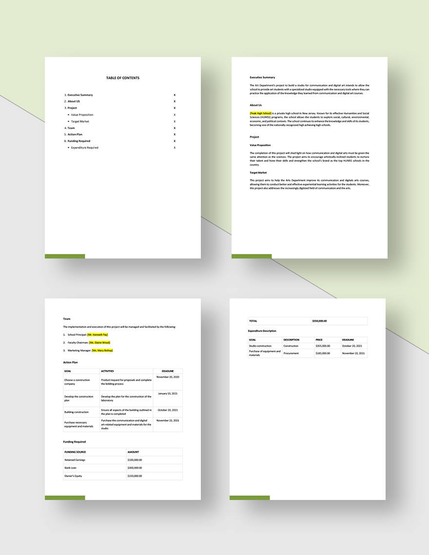 School Budget Plan Template Download In Word Google Docs Apple