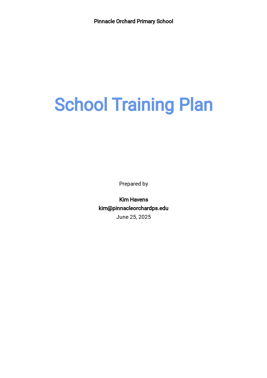 FREE Training Plan Templates In Microsoft Word DOC Template