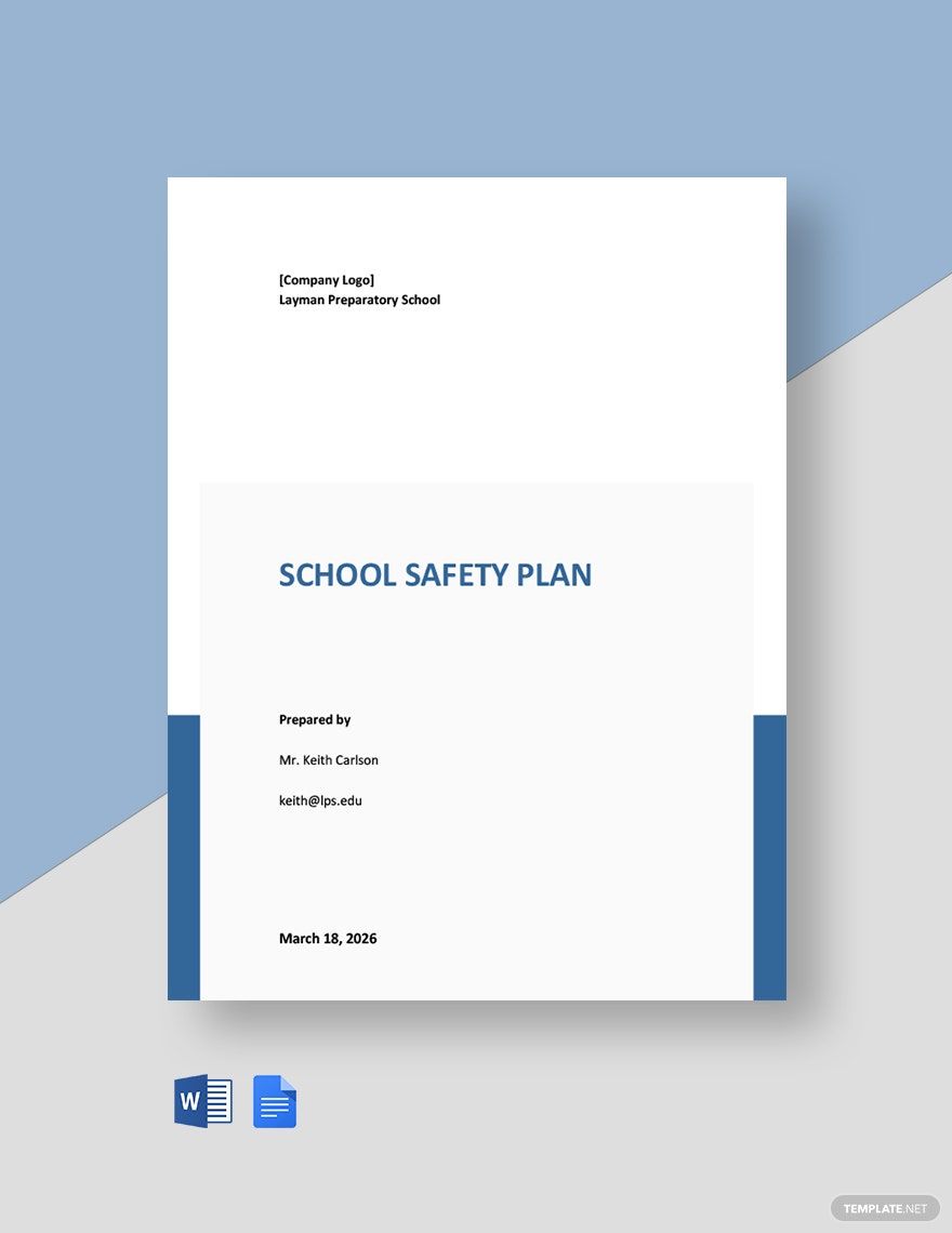 School Safety Plan Template Download In Word Google Docs Apple 