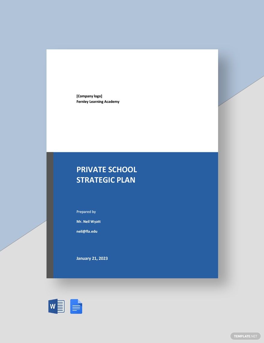 Private School Strategic Plan Template Google Docs Word Template
