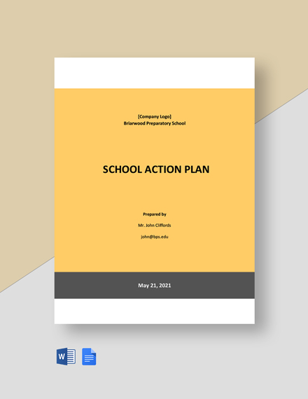 Sample School Action Plan Template - Google Docs, Word, Apple Pages ...