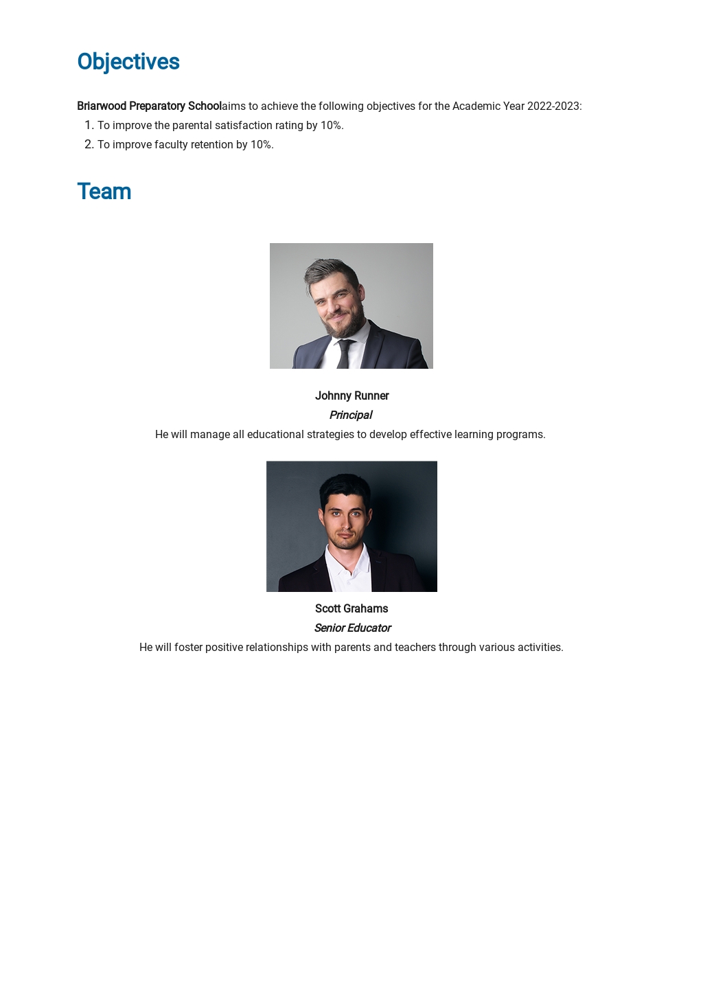 Sample School Action Plan Template [Free PDF] - Google Docs, Word ...