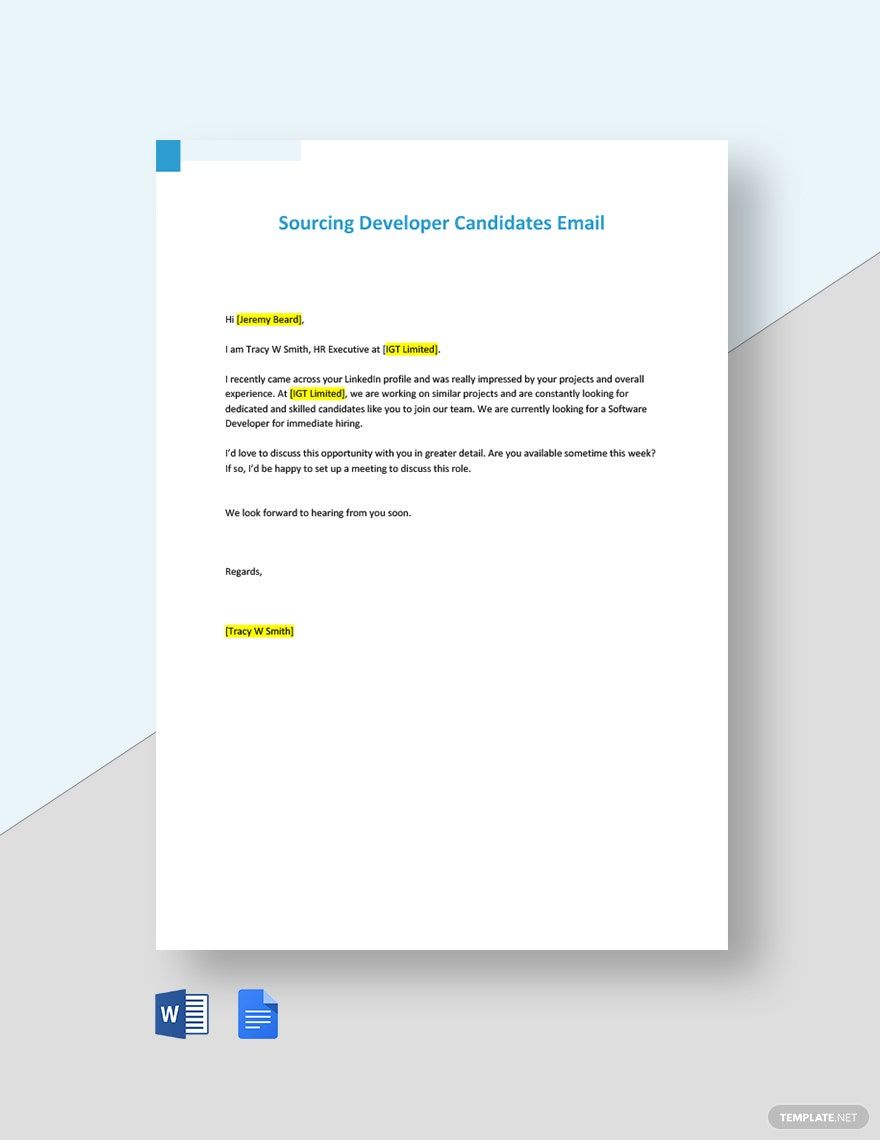 Freelance Developer Cover Letter Template - Google Docs, Word ...