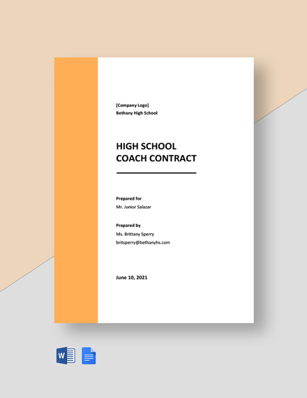 Free Simple School Contract Template - Google Docs, Word | Template.net