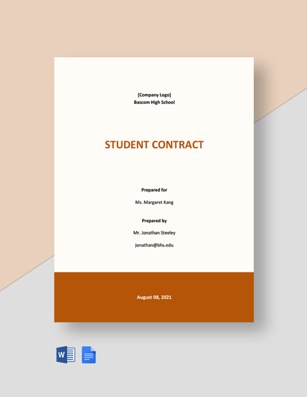 Free Simple School Contract Template - Google Docs, Word | Template.net