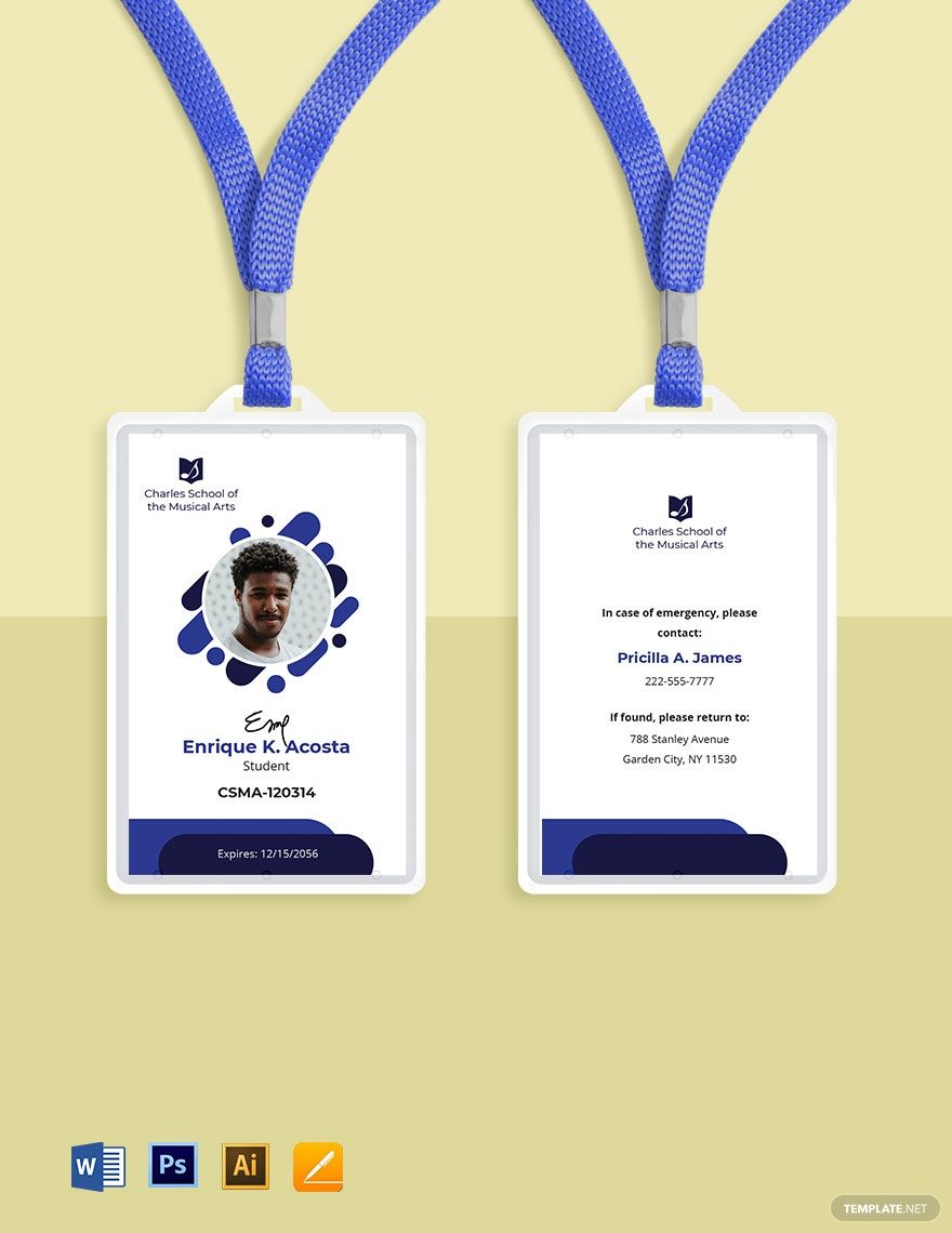 School ID Card Templates In PDF FREE Download Template