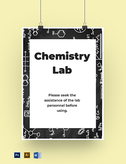University Lab Sign Template - Download in Word, Illustrator, PSD ...