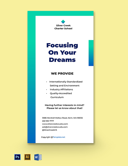 Modern Education Rack Card Template - Download in Word | Template.net