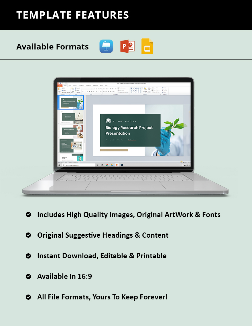 School Project Presentation Template - Download in PowerPoint, Google ...