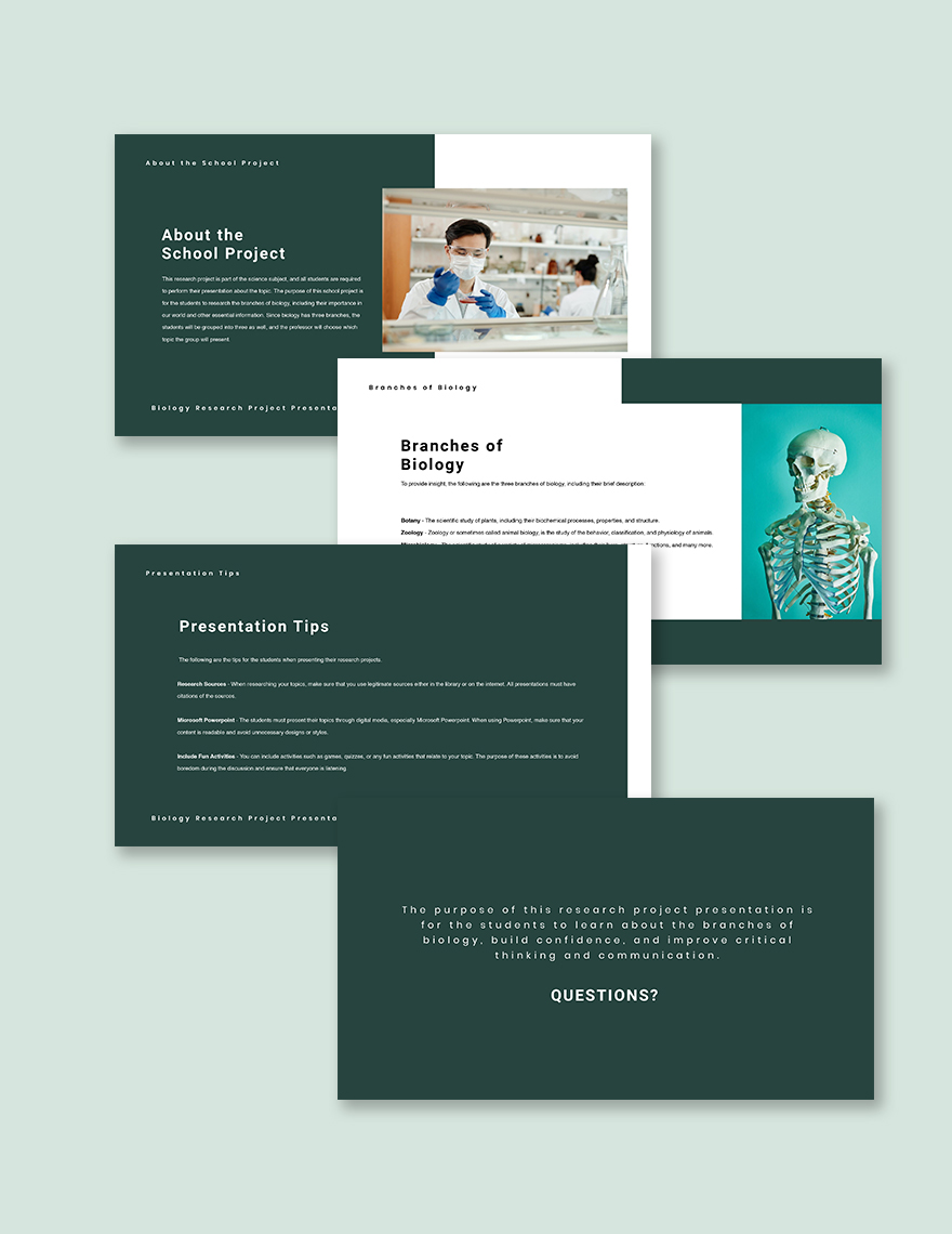 School Project Presentation Template - Download in PowerPoint, Google ...