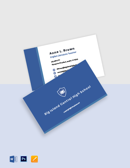 Free Sample HR Business Card Template - Illustrator, Word, Apple Pages ...