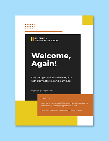 FREE Creative Middle School Poster Template - PSD | Illustrator