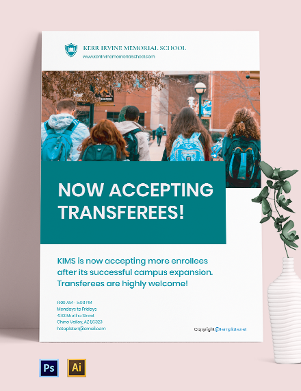 Free Sample School Poster Template - Illustrator, PSD | Template.net